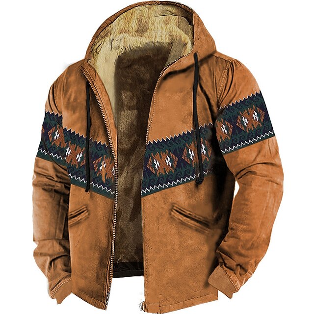 Homme Sweat à Capuche Zippé Veste Noir Marron Marron 2 Café Capuche