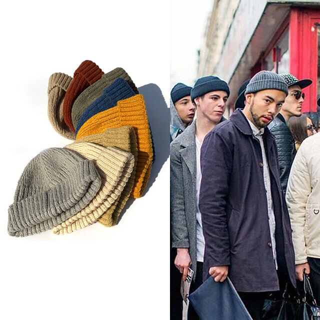 Men's Beanie Hat Fisherman Beanie Trawler Beanie Watch Cap Beanies ...