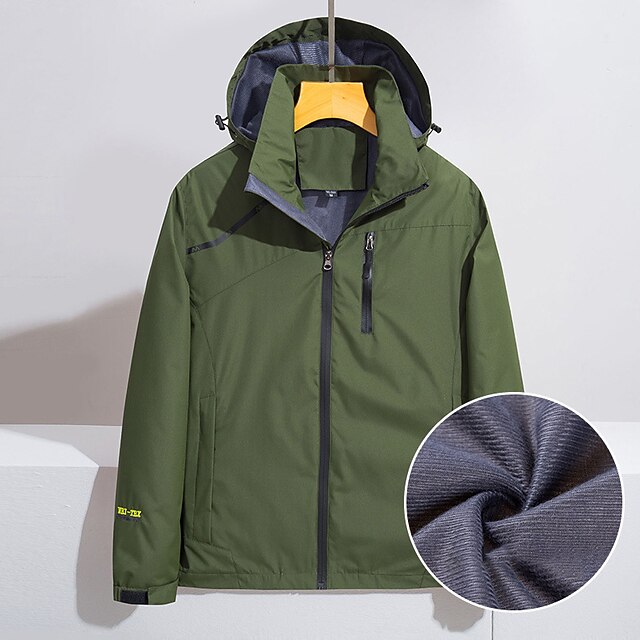 Men's Outdoor Jacket Raincoat Hiking Jacket Daily Wear Vacation Weekend ...