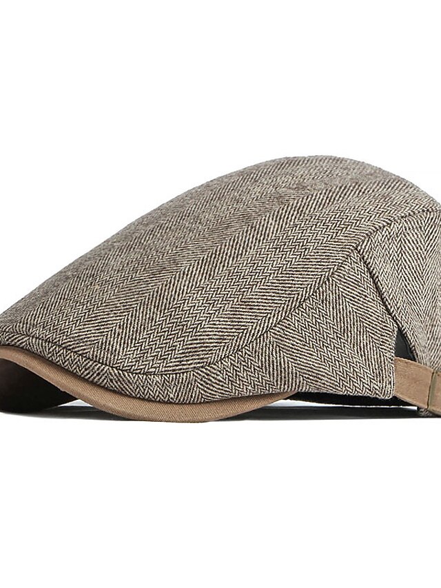 Men's Hat Beret Hat Flat Cap Street Dailywear Weekend Adjustable Buckle ...