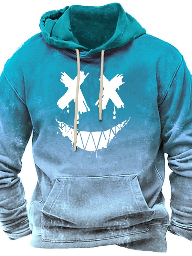 Męskie Bluza z kapturem Druk niestandardowy Czerwony Królewski błękit ...