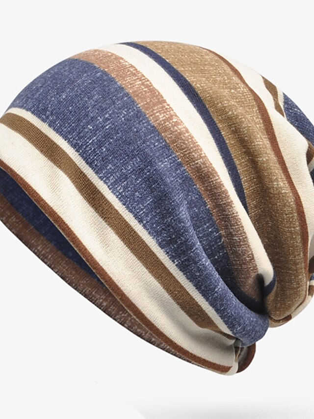 Unisex Mössa Stickad mössa Gul Blå Polyester Mönster Resor Utomhus ...