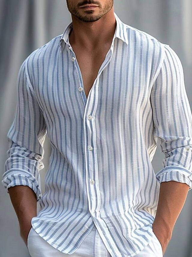 Chemise à rayures pour hommes, tenue d'affaires décontractée, imprimée ...